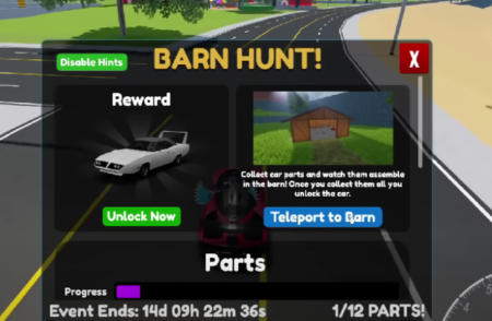 How to Find All 13 Car Parts in Vehicle Legends Barn Hunt Event ...